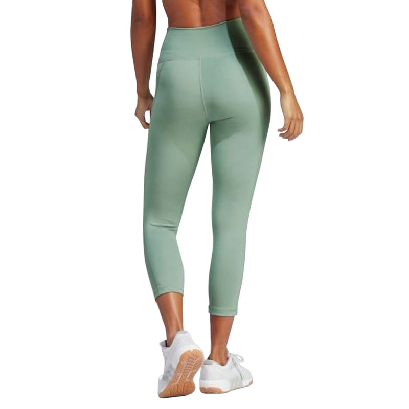 adidas - Women's Optime Stash Pocket High-Waisted 3/4 Leggings (HR5417 ...