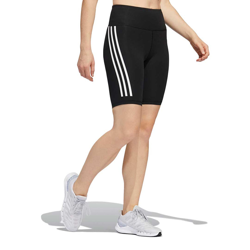 adidas - Women's Optime Trainicons 3-Stripes Biker Shorts (H64228 ...